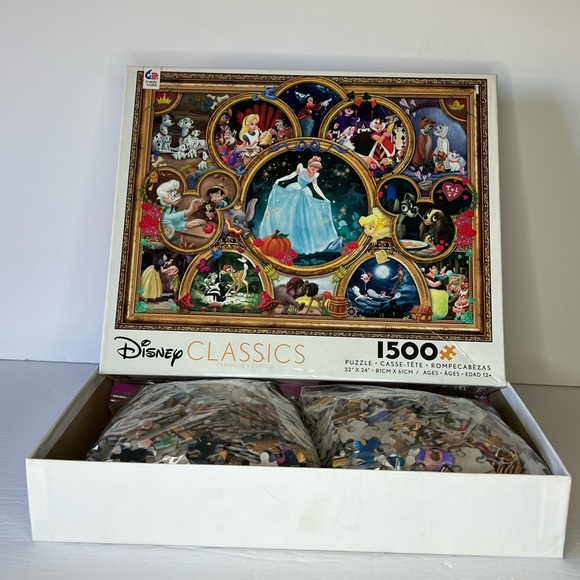 Disney | Games | Disney Classics Picture Collage 50 Piece Puzzle Comple Cinderella Alice Lady ...